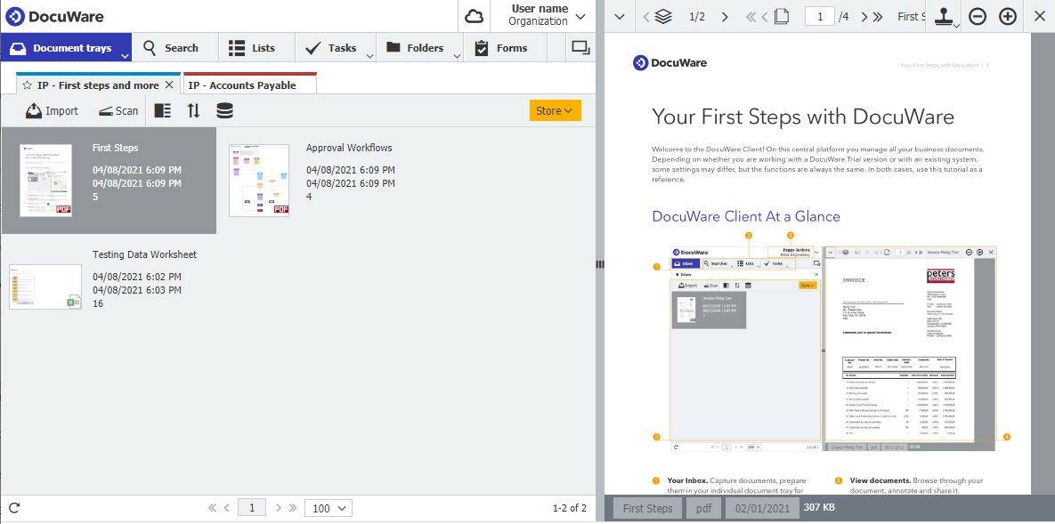 I signed up for the trial version of DocuWare for Invoice Processing. What happens next?